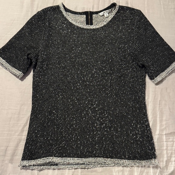 CAbi | Tops | Cabi Black And Gray Textured Short Sleeve Tee | Poshmark